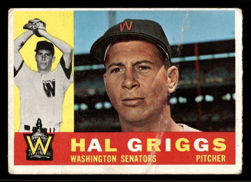 1960 Topps #244 Hal Griggs - Washington Senators (Low Grade) | eBay