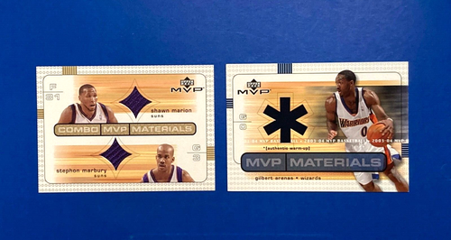 2003- Upper Deck MVP Combo Materials Shawn Marion/ Marbury W/Gilbert ...