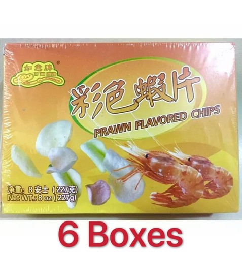 6 Boxes Shrimp Prawn Chips Premium Quality 227g Each Crackers -USA ...