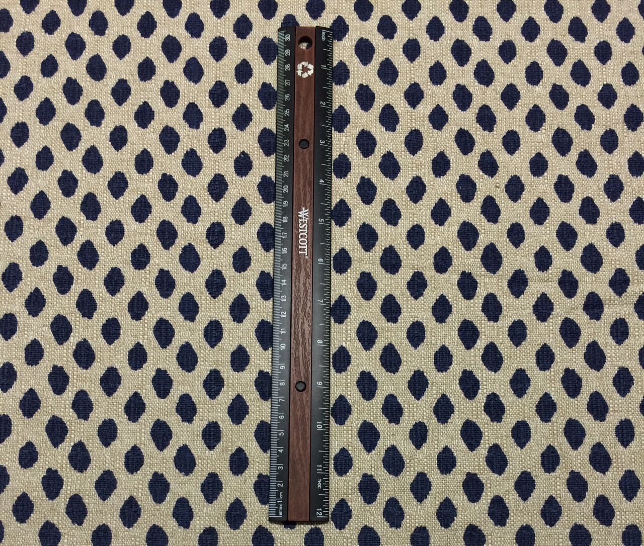 Ballard Designs Ellie Indigo Blue Animal Spots Theme Fabric by The Yard ...