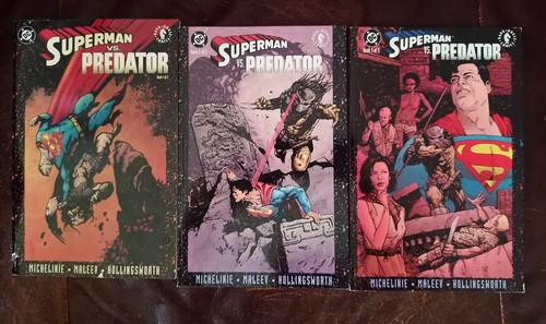 Superman vs. Predator Full Set 1-3 2000 Dark Horse Comic Book DC ...