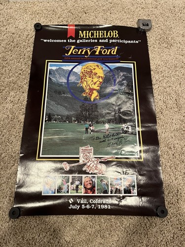 President Gerald Jerry Ford golf tournament poster 1981 Signed! Vail ...
