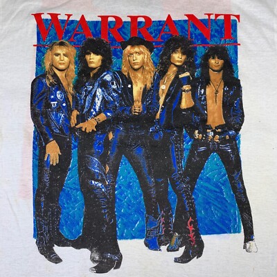 SALE Warrant Band T-shirt White Short Sleeve All Sizes S to 5XL | eBay