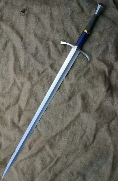 CUSTOM HANDMADE D2 TOOL STEEL VIKING SWORD COMBAT SWORD TEMPLAR LONG ...