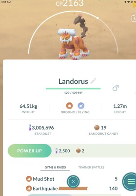 Pokemon go Legendary Landorus 45496734572| eBay