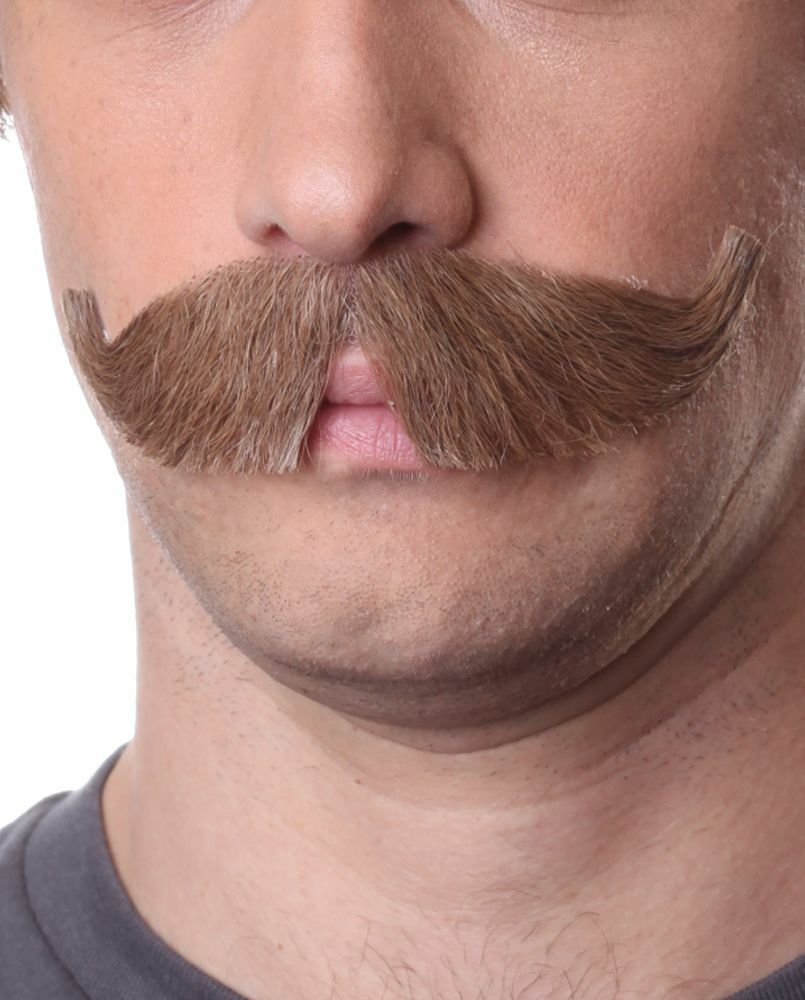 HUMAN HAIR CHARACTERS HANDLEBAR COSTUME MUSTACHE DETECTIVE PROFESSOR ...