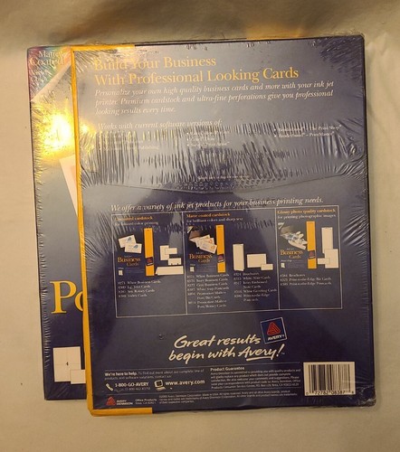 2 Avery 8387 Inkjet Postcard Perforated 5 1/2" x 4 1/4" 200/Box Matte ...