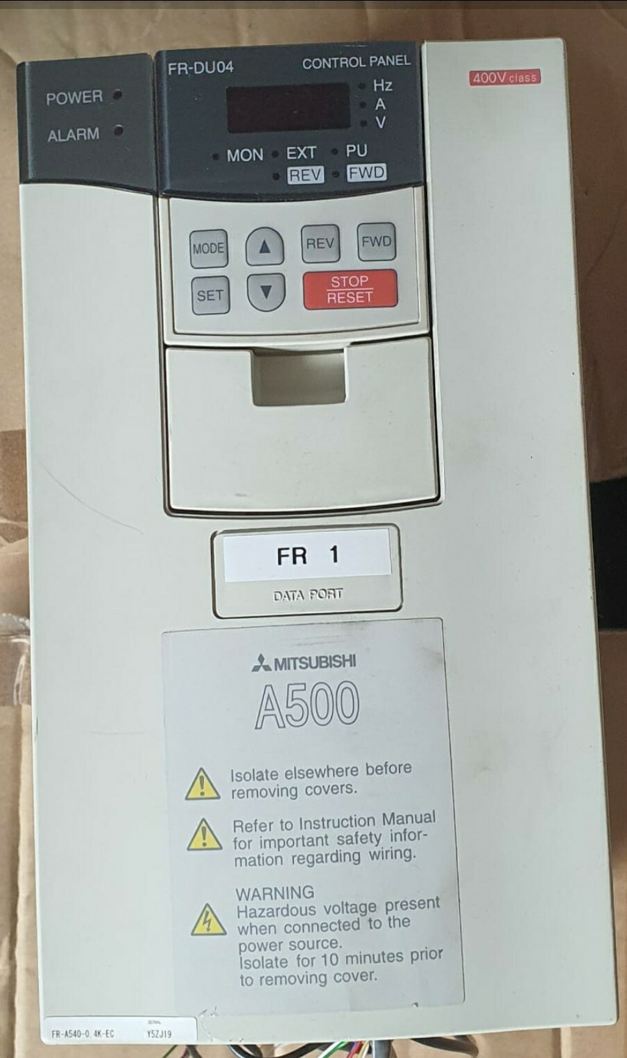 Mitsubishi A500 FR-A540-0,4K-EC Frequenzwandler FR-DU04 Inverter 400Hz ...