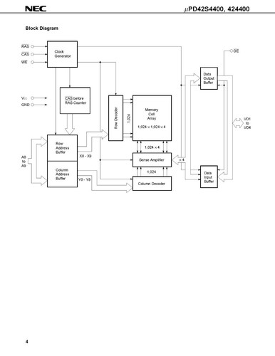 1/5/10Pcs NEC 424400-70 4M (1M x 4) Bit DRAM Dynamic RAM CMOS SMD IC 26 ...