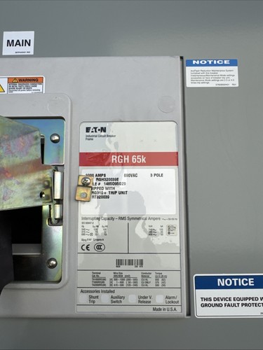 2000 Amp Eaton Multi Meter Main Switchgear W LSIG 3PH 4w Nema 1 208Y ...