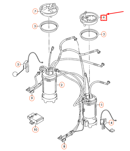 New Volkswagen TOUAREG 7L Left Flange With Fuel Filter 7L6919679D | eBay