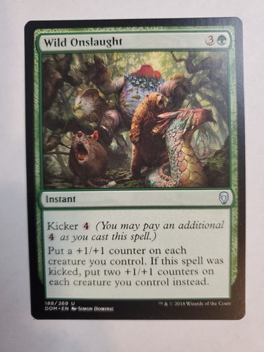 MTG Magic The Gathering Card Wild Onslaught Instant Green Dominaria ...