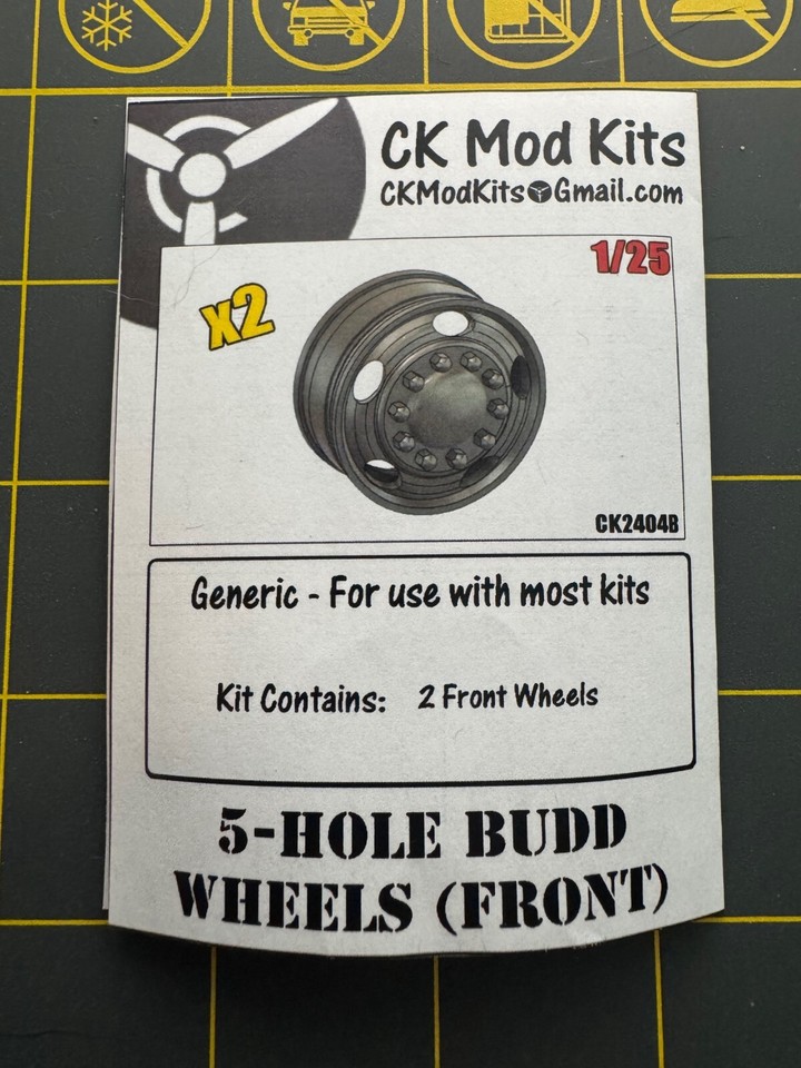 1/25 CK Mod Kits 5-Hole Budd Wheels (Front) #CK2404B | eBay