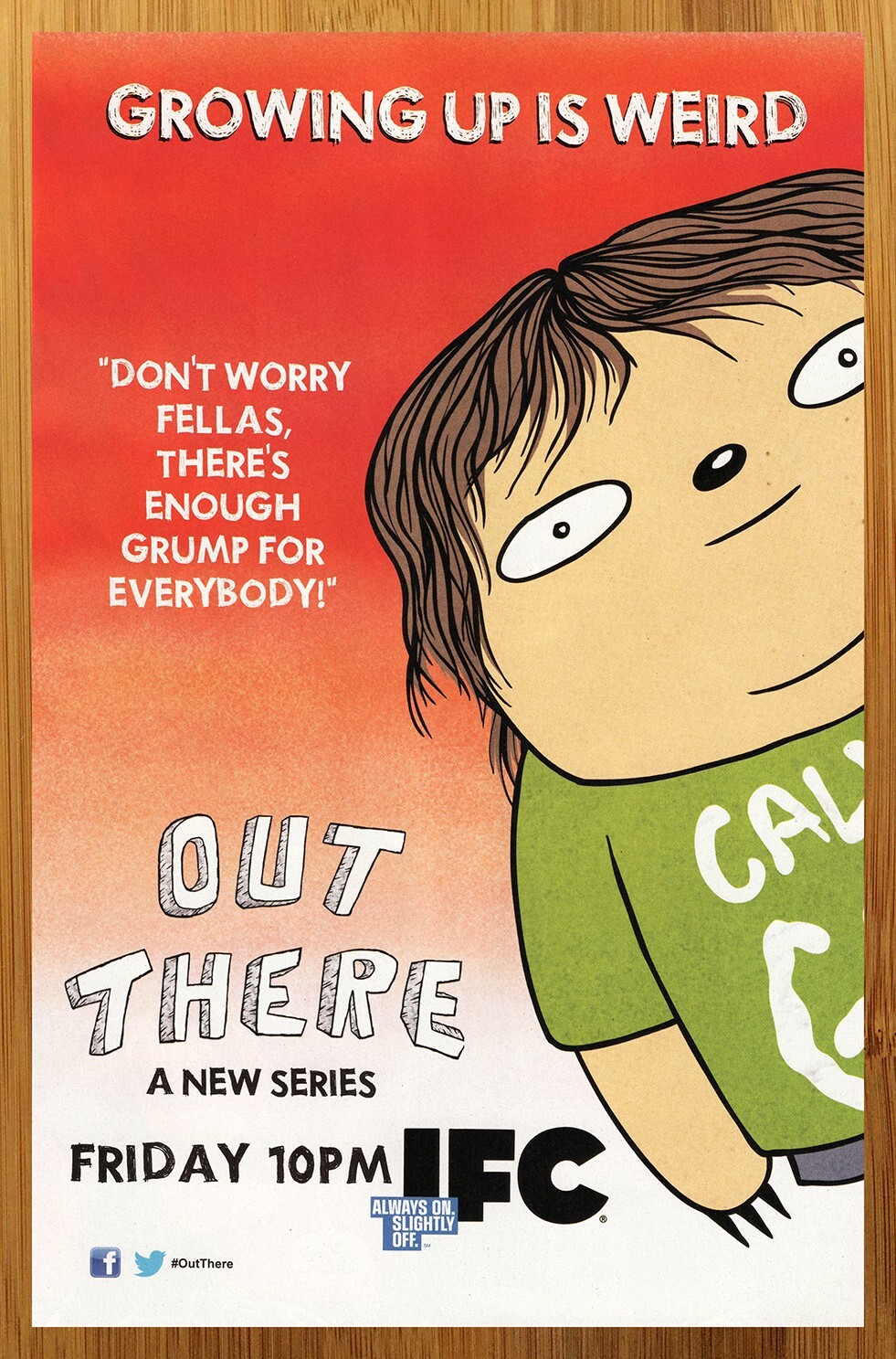 2013 Out There IFC TV Series Print Ad/Poster Animated Show Growing Up ...