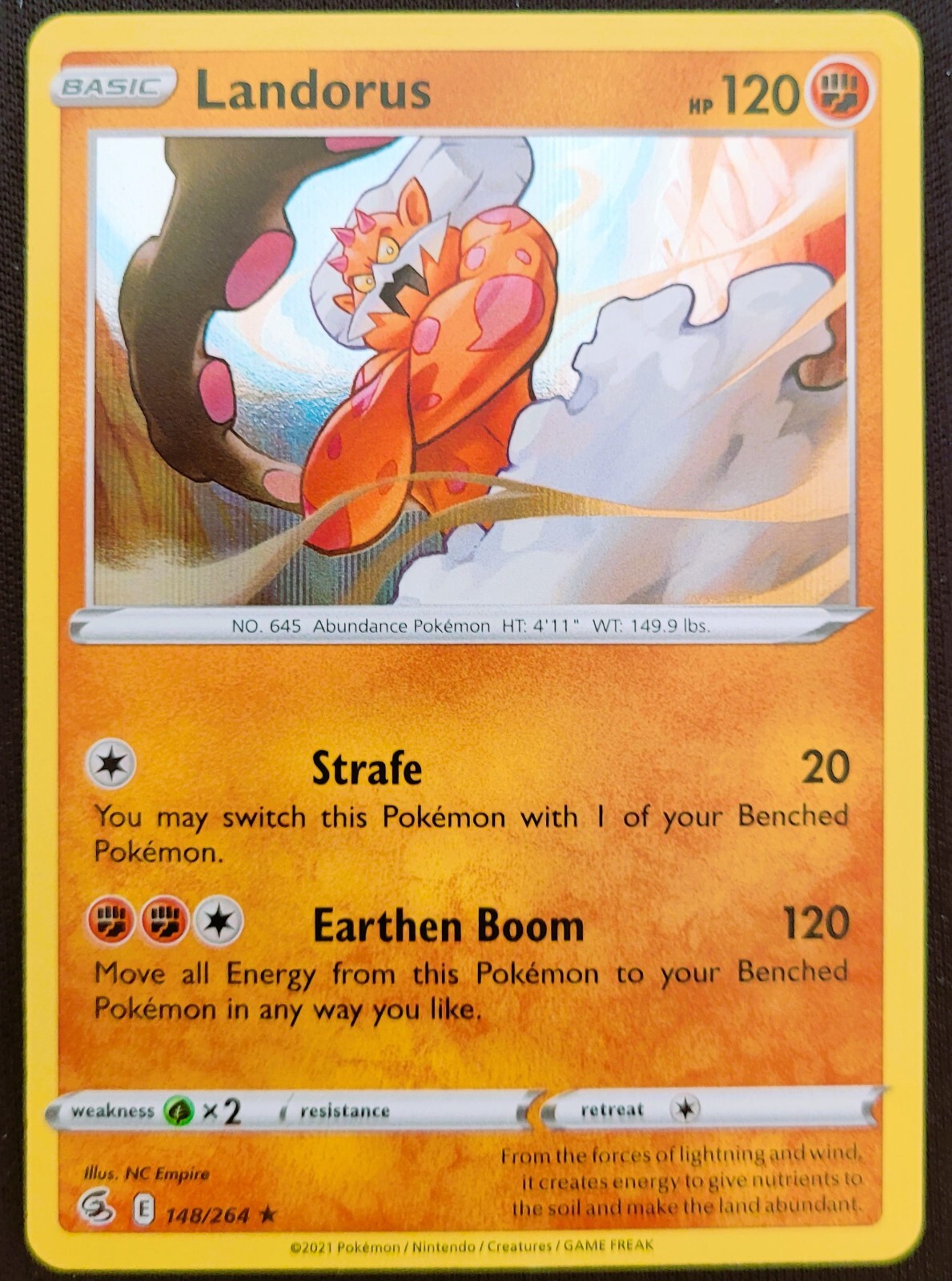 Pokémon TCG | Landorus | Fusion Strike #148 | Fighting | Holo Rare | eBay