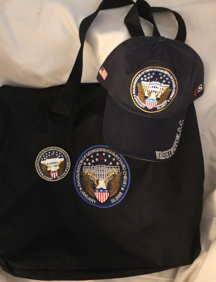 PRES GW BUSH 2005 INAUGURATION HAT CAP PRESIDENT EAGLE SEAL COTTON ...