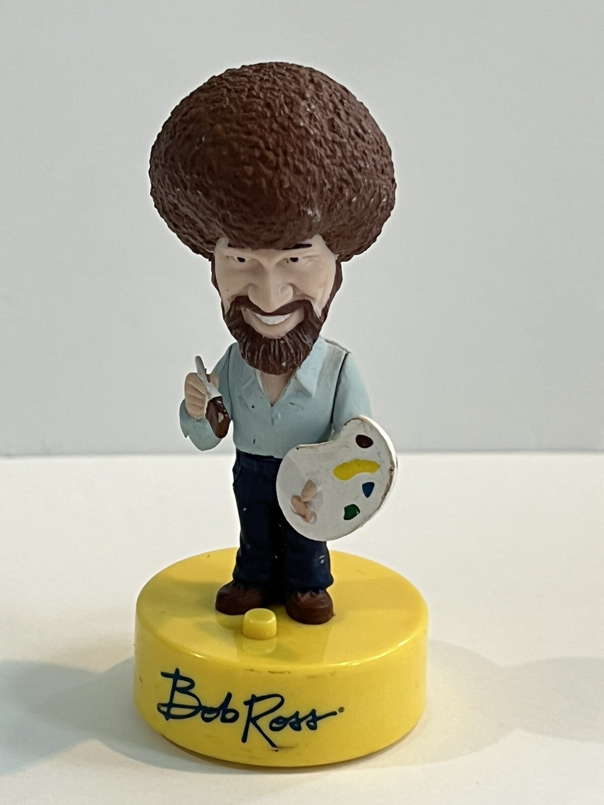 Mini 3.75” BOB ROSS Talking Bobblehead Figure w Sound Bobble Head ...
