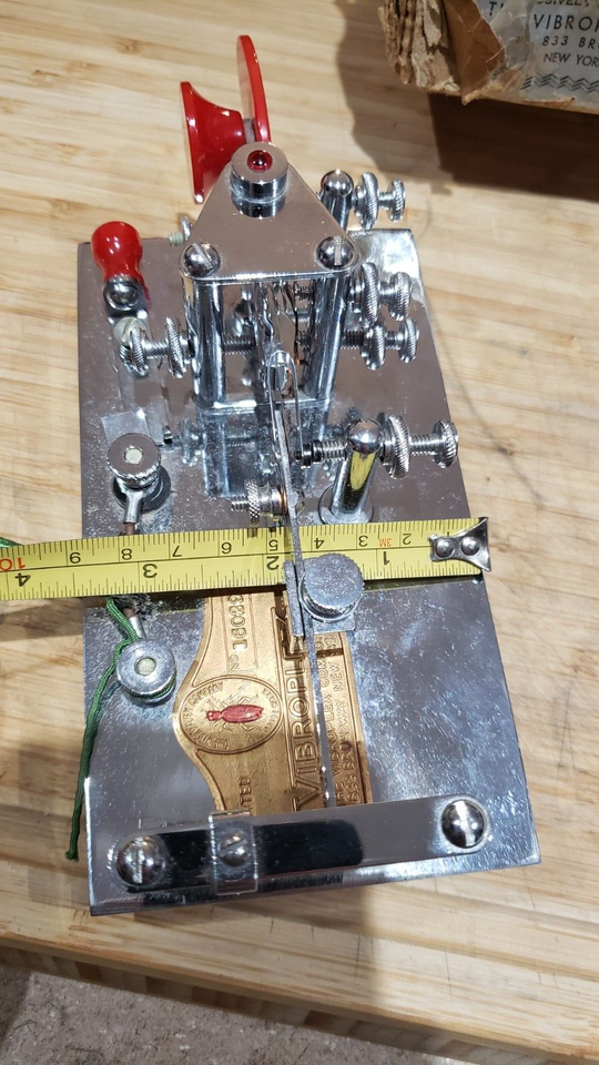 VTG Vibroplex lightning bug deluxe #160292 radio key morse code semi ...