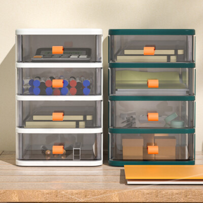 3/4/5 Drawers Plastic Tower Unit Desktop Chest Home Office Storage Box ...