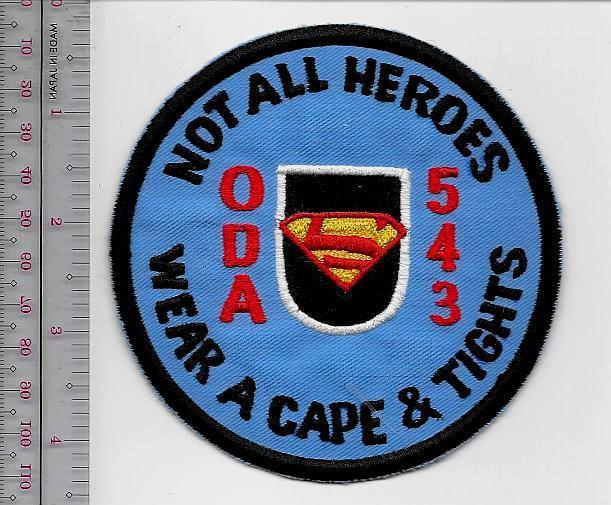 Green Beret US Army 5th Special Forces Group ABN ODA 543 Superman Patch ...