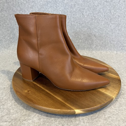 L’agence Jeanne II Pointed Toe Bootie Women's Luggage Brown Size 38.5 ...