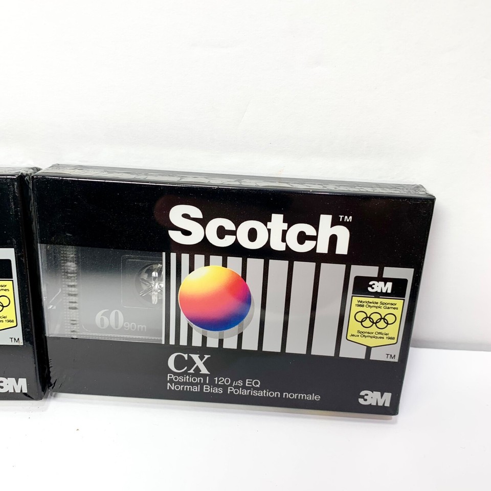 Vintage SEALED Scotch CX 90 Blank Audio Cassette Tape Normal Bias Type ...