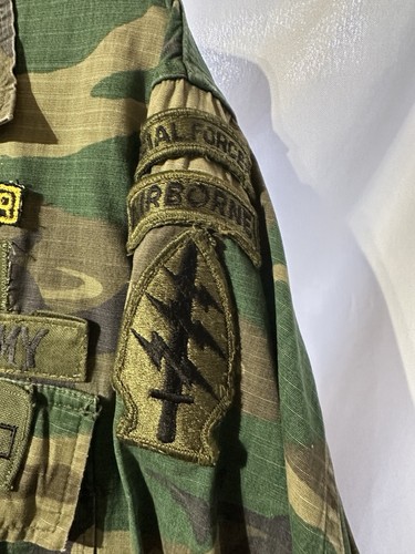VTG US Army RDF ERDL Camo Jungle Coat Hot Weather Ripstop 70s w ...