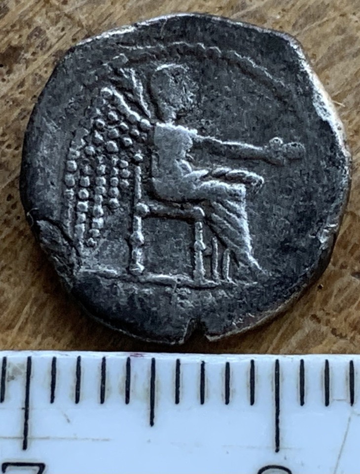 Genuine Ancient Roman Republican Silver Quinarius Coin,Porcius Cato ...
