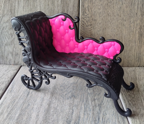 Monster High Doll Freaky Fusion Catacombs Playset PINK & BLACK LOUNGE ...