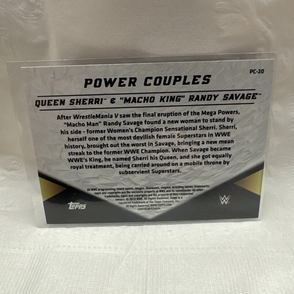 2018 Topps WWE Power Couples Queen Sherri & Macho King Randy Savage ...
