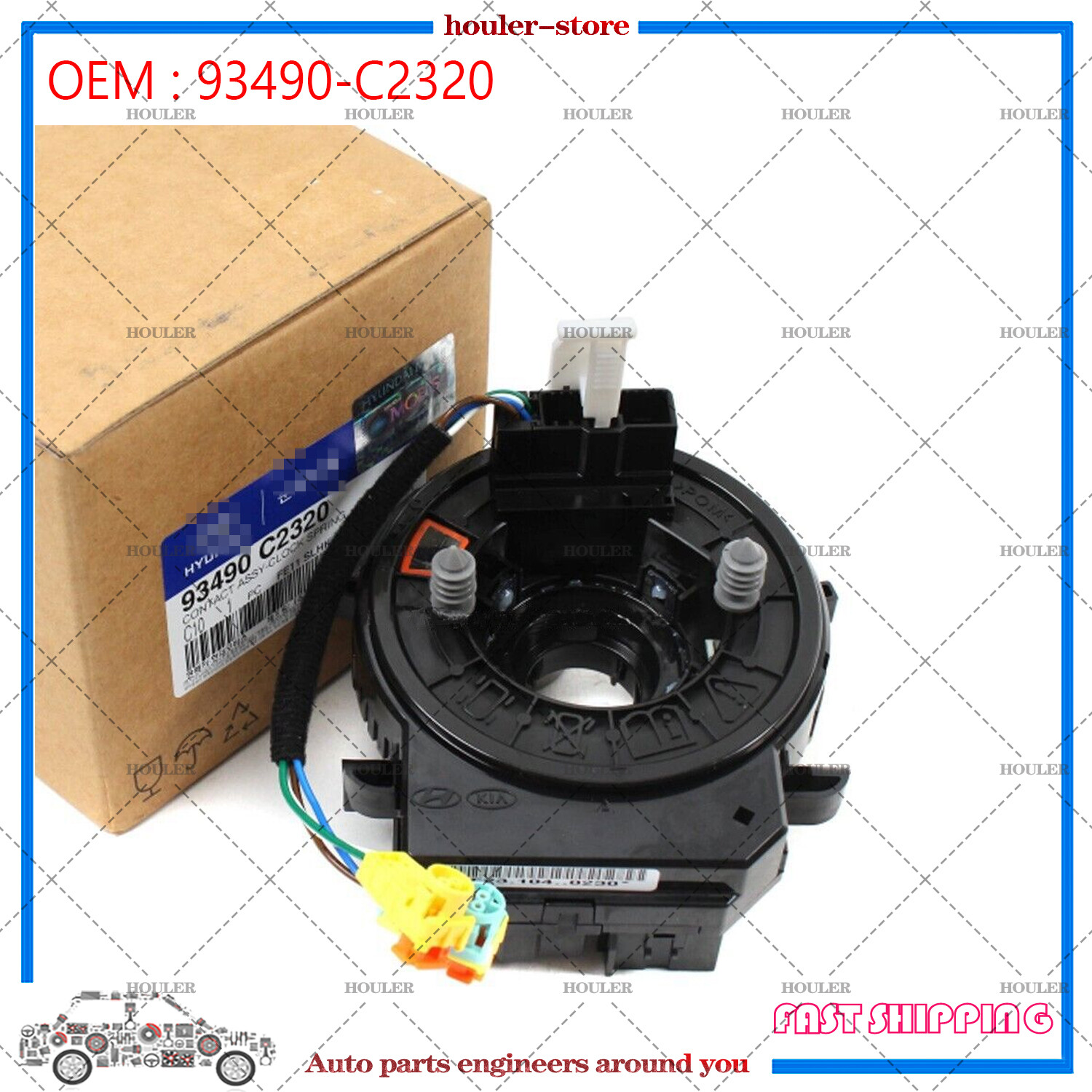 Gen-uine 93490-C2320 Clock Spring w/ Heated For Hyundai Sonata 2015 ...