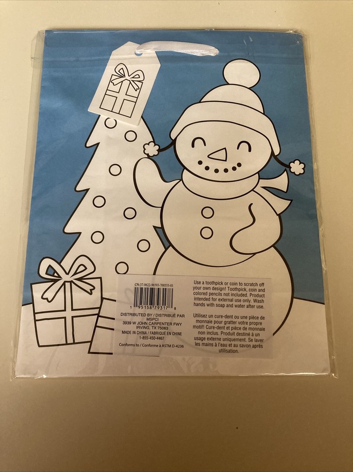 Christmas Scratch Off & Color Your Own Bags 2 Pc Set Ages 8+ Celebrate ...