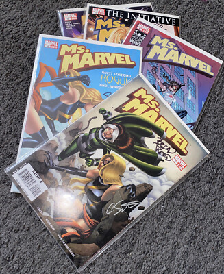 Ms.Marvel #9 #10 #11 # 12 #13 Marvel 2007 Comic Books signed by Brian ...