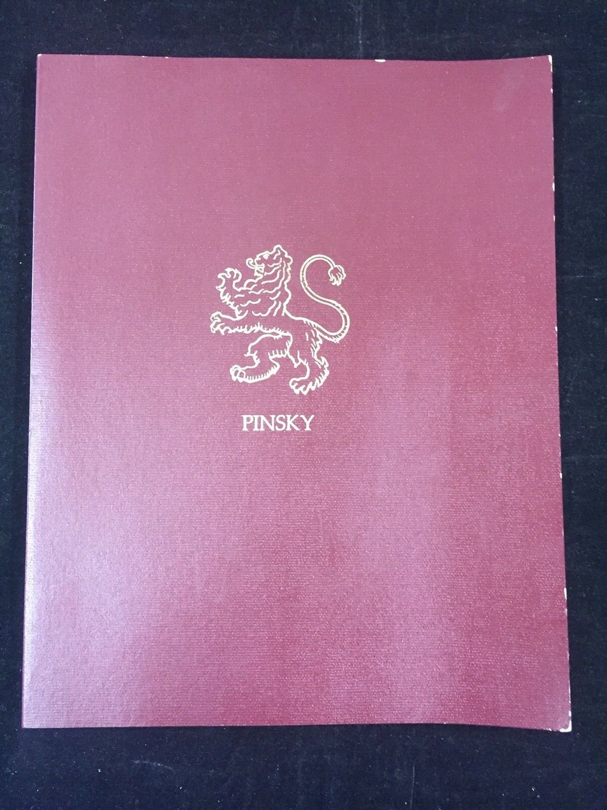 1985 THE COMPLETE REGISTRY OF THE PINSKYS IN AMERICA BY SHARON TAYLOR ...