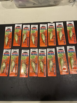 Rebel Float Shad R 3” 7-9ft D33307 Chartreuse White Lot Of 16 Lures | eBay