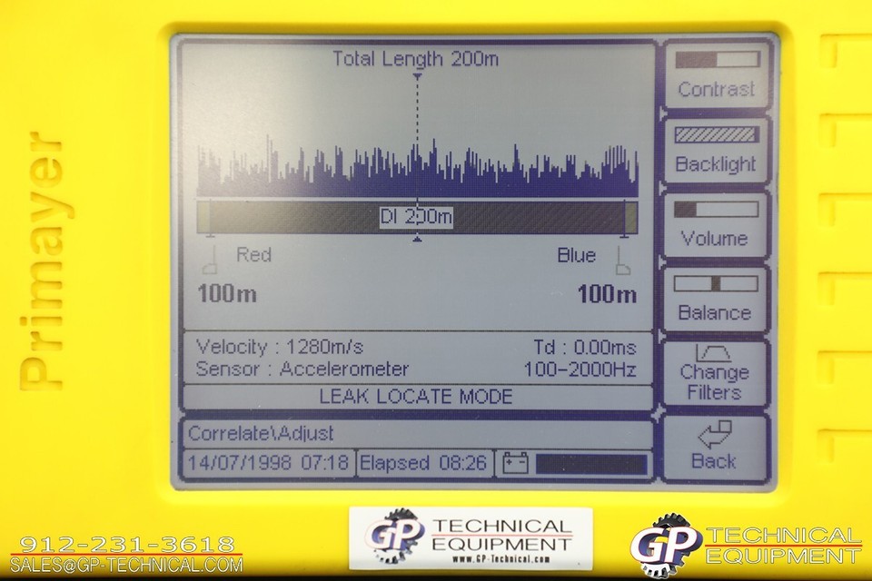 Primayer Eureka 2R Water Leak Noise Correlator - Fluke HWM Gutermann ...