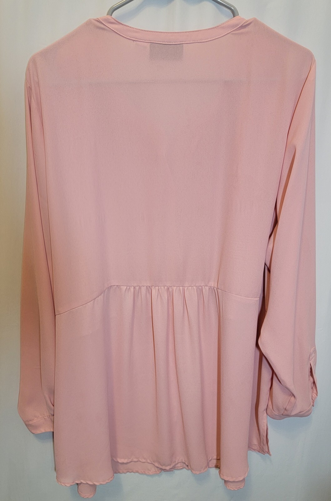 Pink 2x button down long sleeve blouse - Joan Rivers brand | eBay