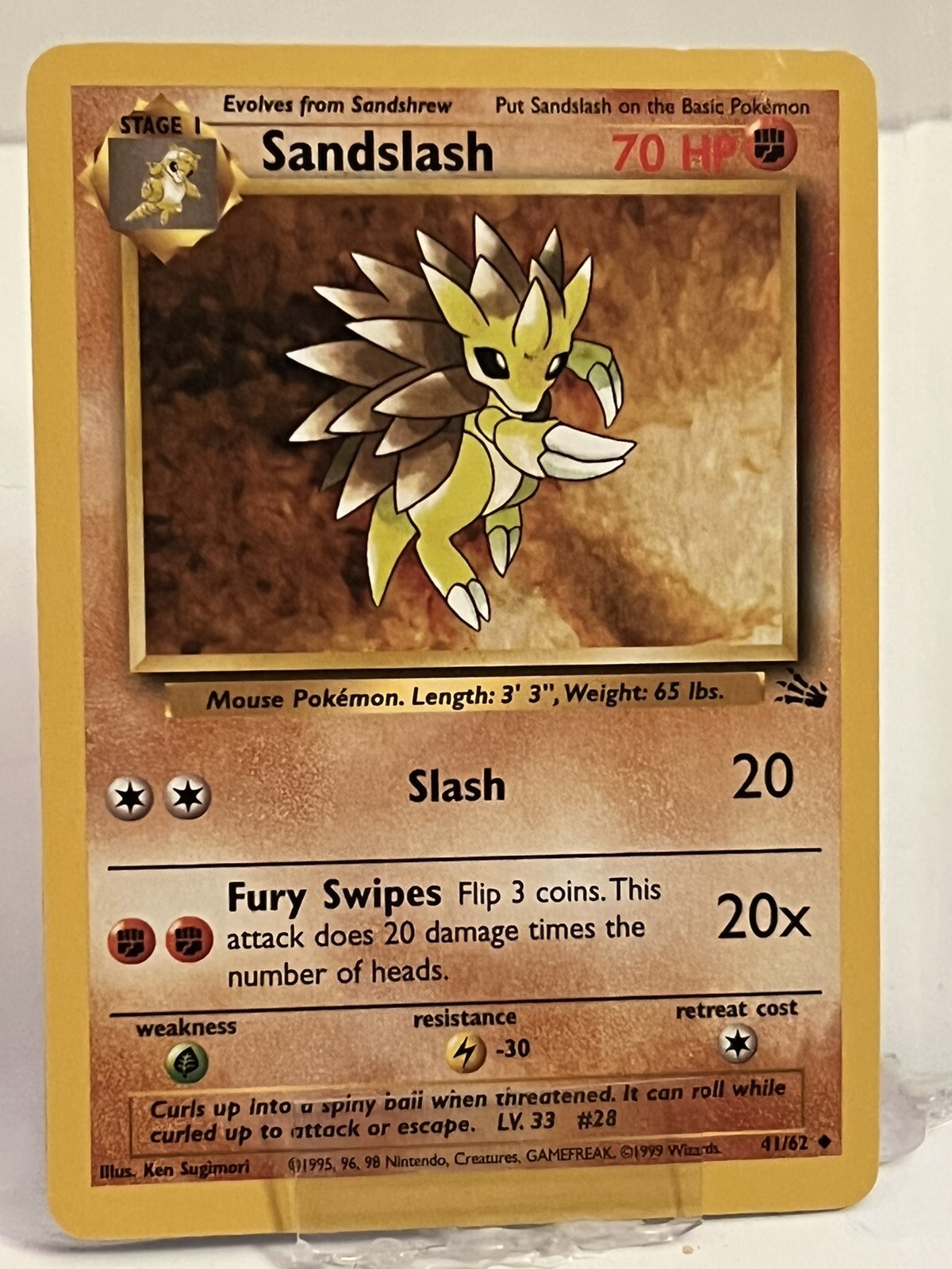 Pokémon TCG Sandslash Fossil 41 Regular Unlimited Uncommon | eBay
