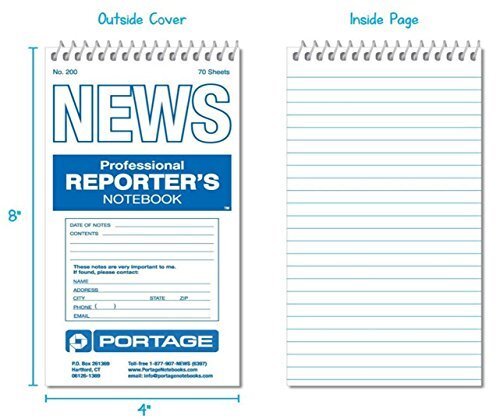 3 Pack Reporter's Notebook Spiral Notepad for Reporters Journalists ...