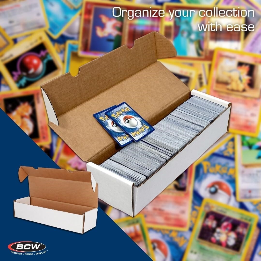 BCW Cardboard Card Box 1000 Count Hold Baseball Trading MTG Gaming ...