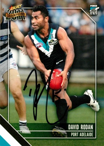 Signed 2011 PORT ADELAIDE POWER AFL Card DAVID RODAN | eBay Australia