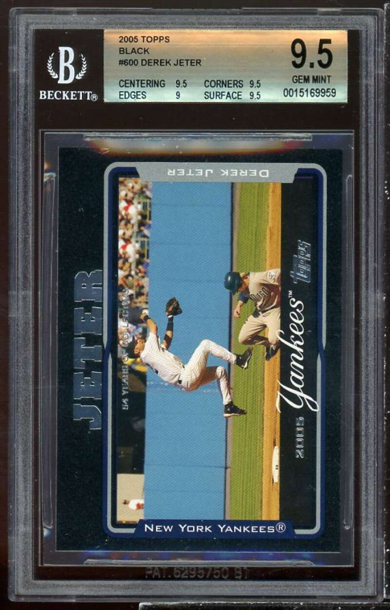 Derek Jeter Card 2005 Topps Black #600 BGS 9.5 (9.5 9.5 9 9.5) | eBay