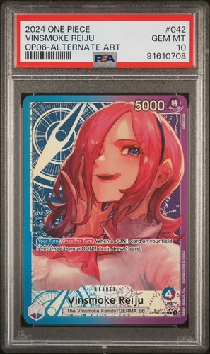 2024 One Piece Vinsmoke Reiju OP06-042 Leader Alternate Art PSA 10 Gem ...