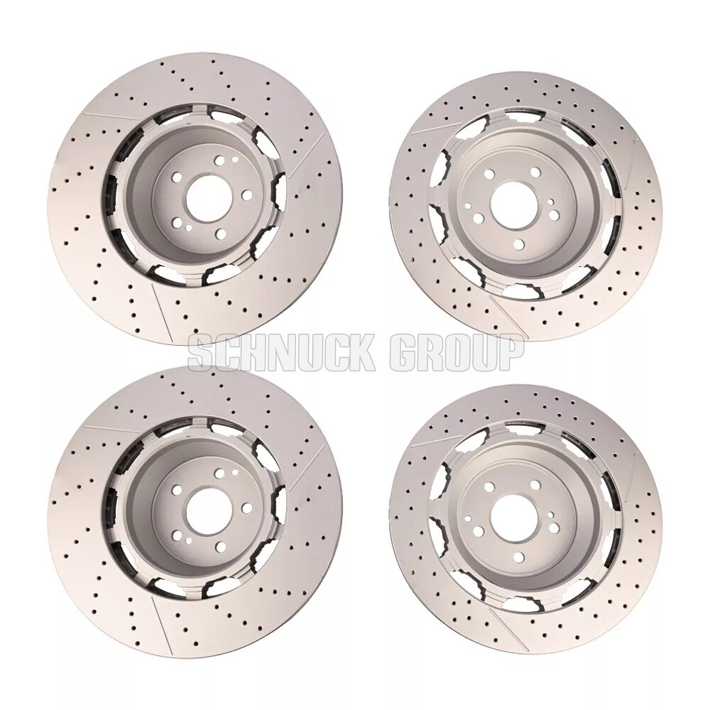 4Pcs Front & Rear Brake Rotors Fit Mercedes Benz W222 S63 AMG S65 AMG ...