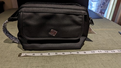 NWT Black Lug Via VL Vegan Leather Cosmetic Bag Black Travel Accessory ...