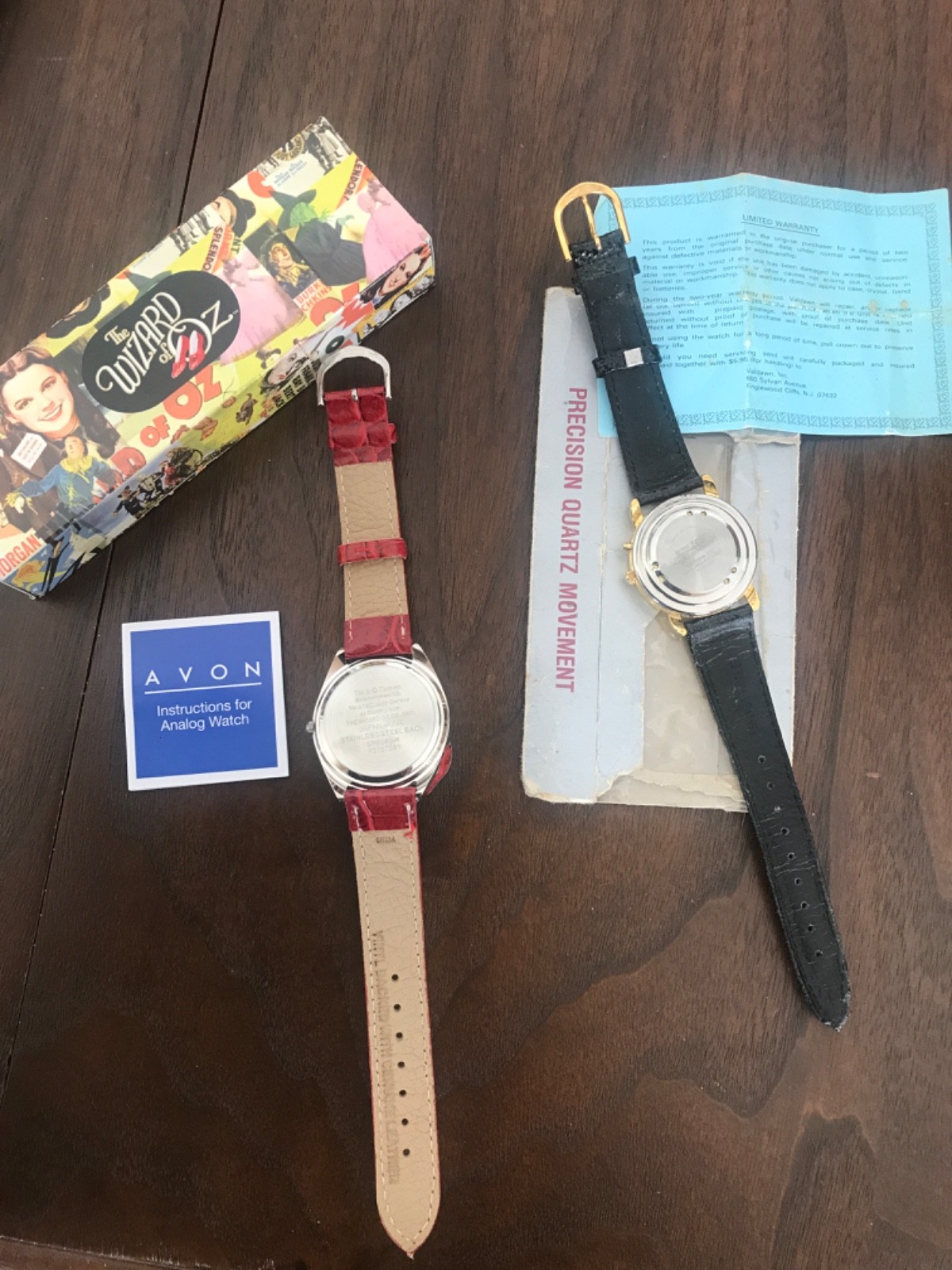 2 Watches- Wizard of Oz Vintage Valdawn and AVON Turner Watch w/Ruby ...