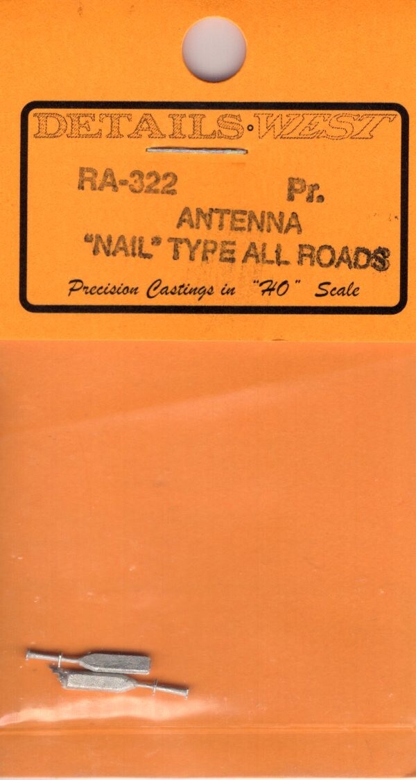 HO Scale Details West RA-322 Antenna "Nail" Type All Roads | eBay