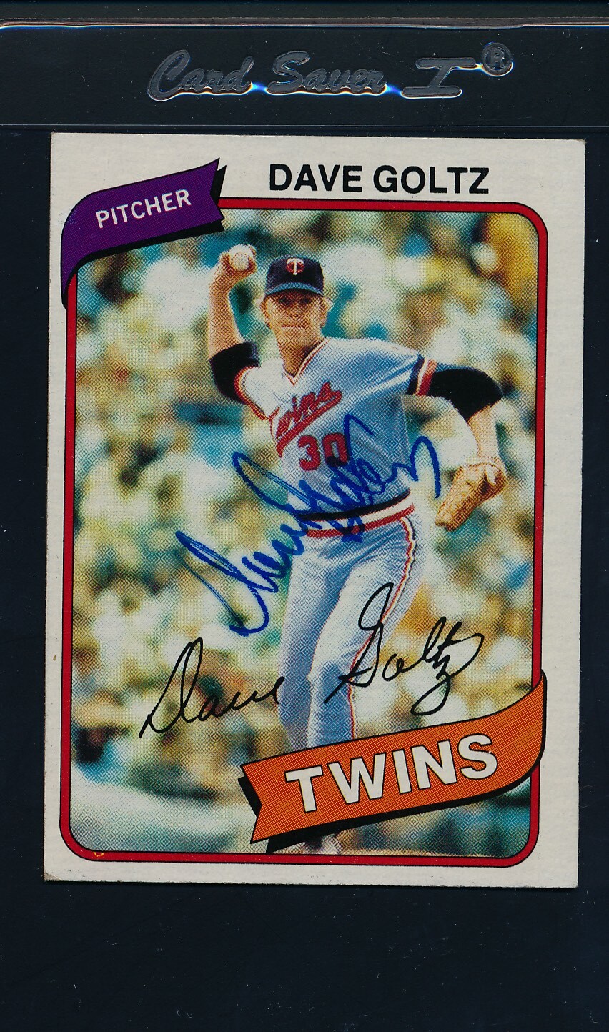 1980 Topps #193 Dave Goltz Twins Signed Auto *10007 | eBay