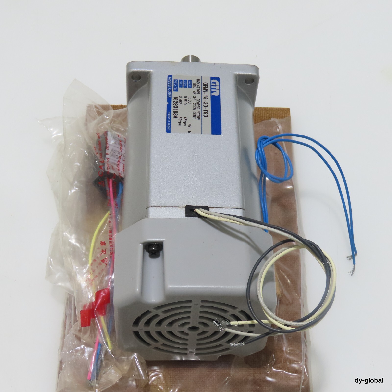 NISSEI GTR NNB GFMN-15-30-T90 Ratio 1:30 INDUCTION GEARED MOTOR MOT-I ...