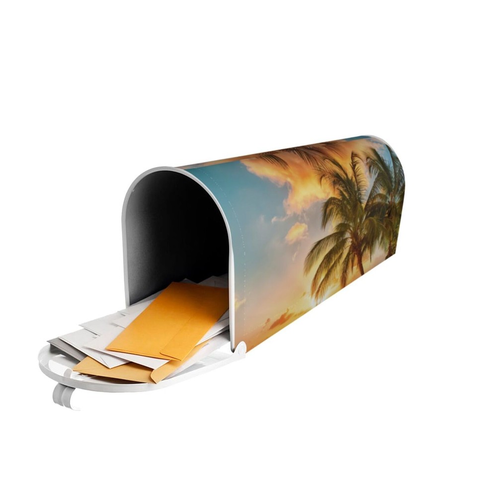Summer Dusk Mailbox Wraps Post Letter Box Cover for Garden Home Decor ...